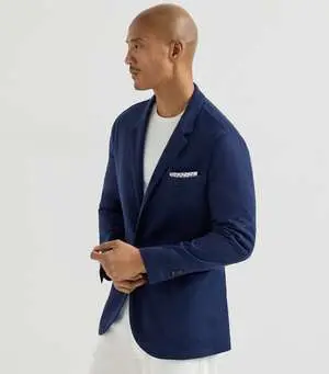 Brunello Cucinelli Cashmere Jersey Blazer - Blue
