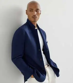 Brunello Cucinelli Cashmere Jersey Blazer - Blue