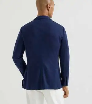 Brunello Cucinelli Cashmere Jersey Blazer - Blue