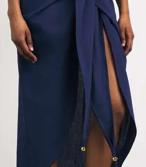 Melissa Odabash Cotton Winne Pareo - Navy