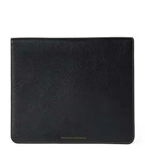 Brunello Cucinelli Calfskin Document Holder - Black