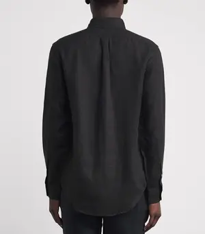 Polo Ralph Lauren Linen Custom-fit Polo Pony Shirt - Black