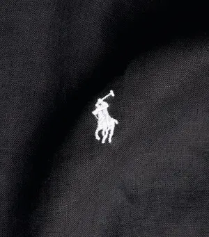 Polo Ralph Lauren Linen Custom-fit Polo Pony Shirt - Black