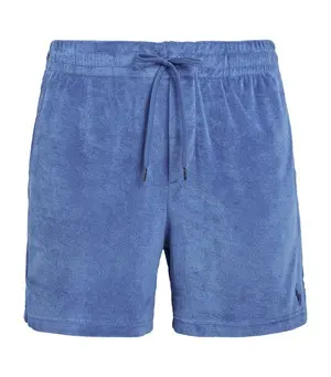Polo Ralph Lauren Cotton Terry Polo Pony Shorts - Blue