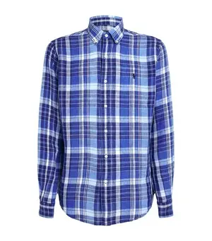 Polo Ralph Lauren Linen Check Shirt - Blue