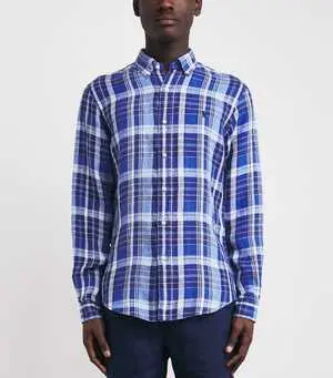 Polo Ralph Lauren Linen Check Shirt - Blue