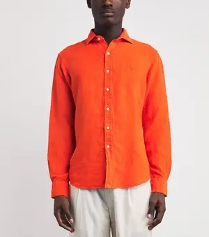 Polo Ralph Lauren Linen Custom-fit Shirt - Orange