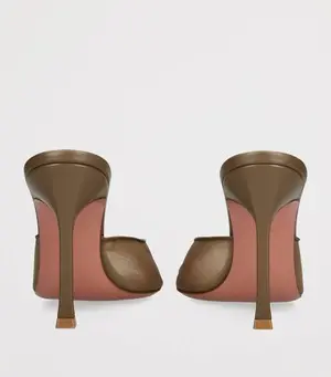 Amina Muaddi Mesh Alexa Heeled Mules 95