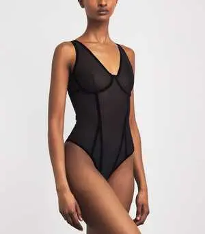Wolford Sheer Tulle Underwired Bodysuit