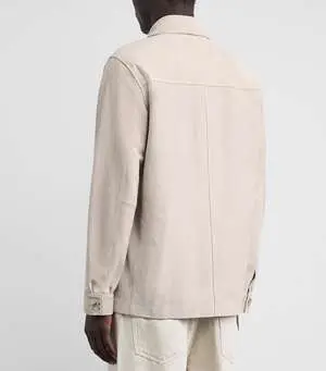 Vince Suede Chore Jacket - Beige