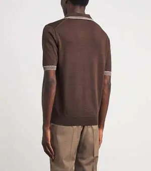 FIORONI CASHMERE Linen-cotton Polo Shirt