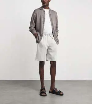 FIORONI CASHMERE Cotton Collar Cardigan