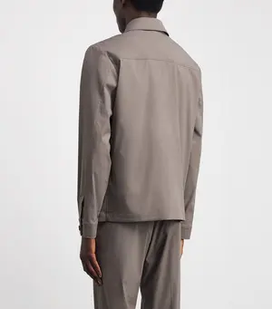 Corneliani Water-repellent Techwool Overshirt - Beige