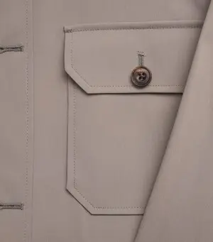 Corneliani Water-repellent Techwool Overshirt - Beige