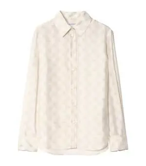 Burberry Silk Equestrian Knight Design Shirt