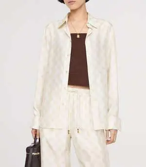 Burberry Silk Equestrian Knight Design Shirt