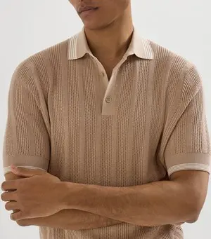 Brunello Cucinelli Cotton Rib-knit Polo Shirt