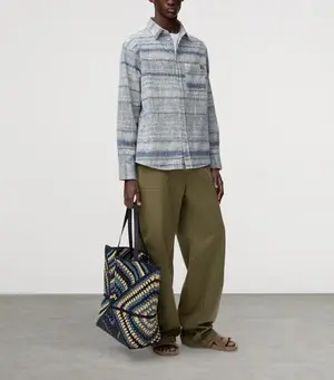 Loewe X Paula's Ibiza Cotton Straight Trousers - Green