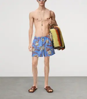 Loewe X Paula’s Ibiza Artichoke Swim Shorts - Blue