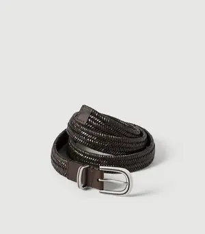 Brunello Cucinelli Braided Chevron Belt