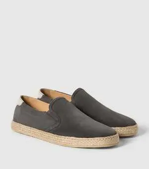 Brunello Cucinelli Suede Espadrille Slip-ons