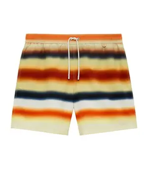 Loewe X Paula’s Ibiza Striped Swim Shorts - Orange