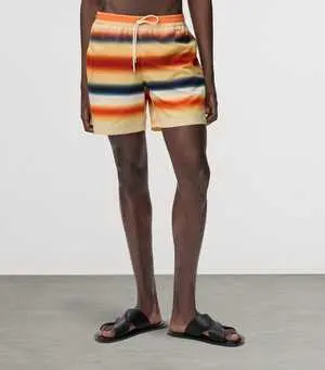 Loewe X Paula’s Ibiza Striped Swim Shorts - Orange