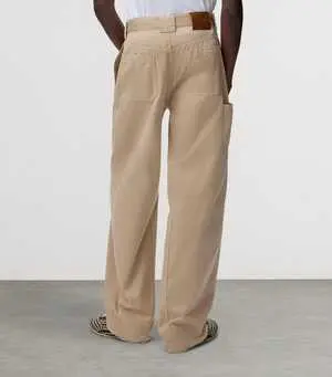 Loewe X Paula's Ibiza Cotton Straight Trousers - Beige