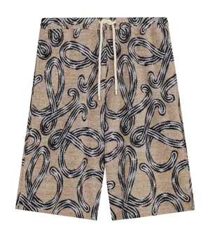 Loewe X Paula’s Ibiza Terry Anagram Shorts - Beige