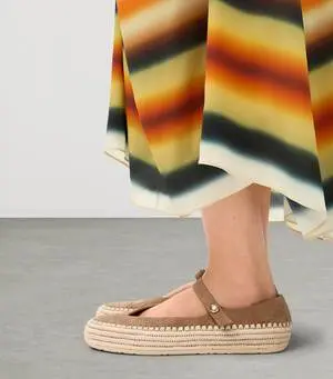 Loewe X Paula’s Ibiza Rio Mary Jane Flats - Beige