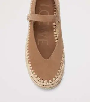 Loewe X Paula’s Ibiza Rio Mary Jane Flats - Beige
