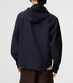 Loewe X Paula's Ibiza Linen-blend Hooded Shirt With Anagram