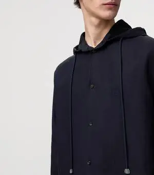 Loewe X Paula's Ibiza Linen-blend Hooded Shirt With Anagram
