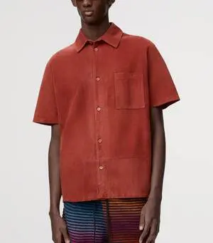 Loewe X Paula’s Ibiza Suede Anagram Shirt
