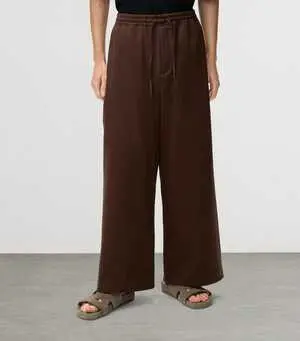 Loewe X Paula's Ibiza Cotton Satin Trousers - Brown