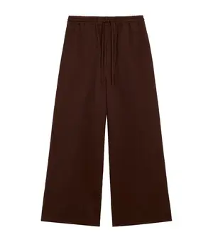 Loewe X Paula's Ibiza Cotton Satin Trousers - Brown