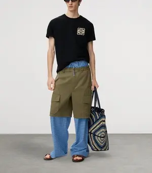 Loewe X Paula's Ibiza Cargo Shorts - Green