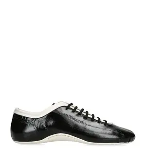 Dries Van Noten Leather Ballerina Sneakers - Black