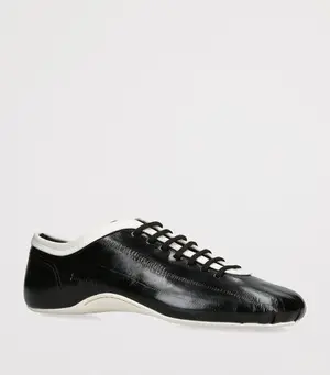 Dries Van Noten Leather Ballerina Sneakers - Black