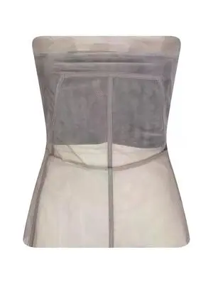 Rick Owens Mesh Strapless Bustier - Neutrals