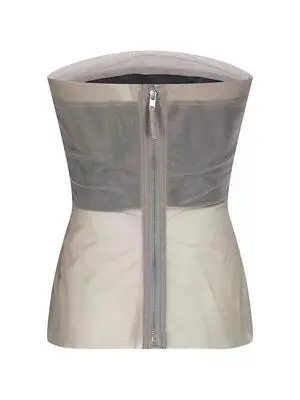 Rick Owens Mesh Strapless Bustier - Neutrals