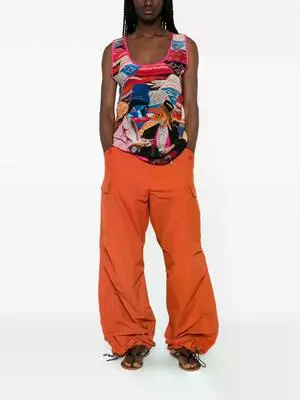 The Artistylist Graphic-print Sleeveless Top - Red