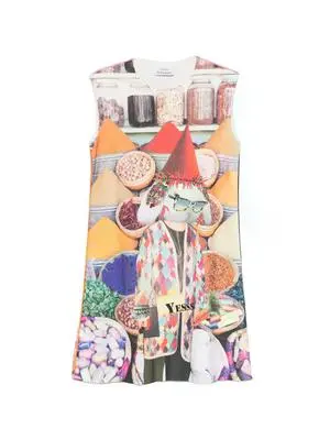 The Artistylist Graphic-print Sleeveless Dress - Neutrals