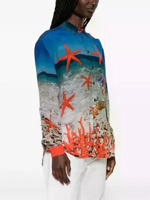The Artistylist Graphic-print Silk Shirt