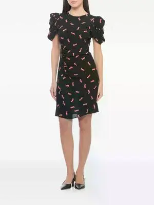 MAR DE MARGARITAS Karin Ruched Mini Dress - Black