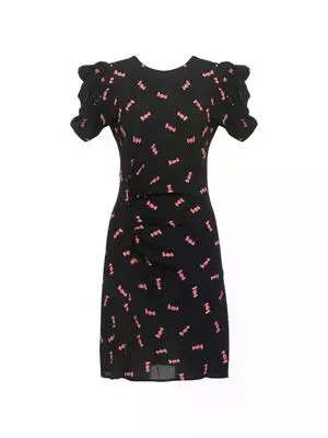 MAR DE MARGARITAS Karin Ruched Mini Dress - Black