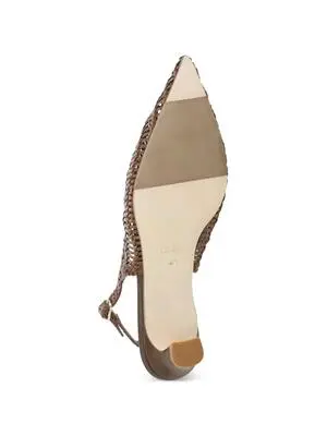 JULIE DEE Woven Slingback Pumps