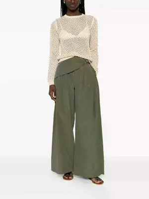 Marella Crystal-embellished Open-knit Sweater