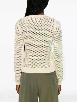 Marella Crystal-embellished Open-knit Sweater