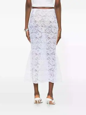 Oseree Lace Midi Skirt